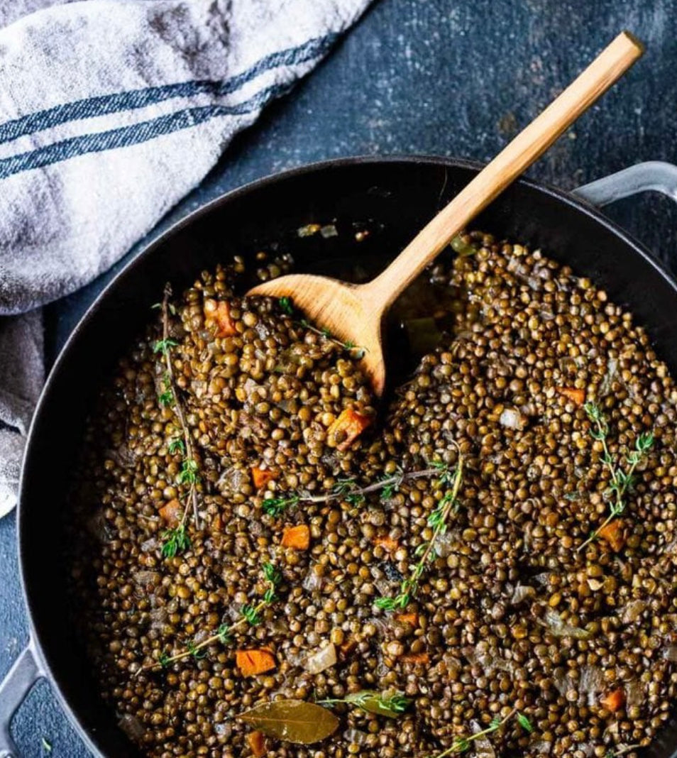 Simple Braised French Lentils – Relish Cooking Studio