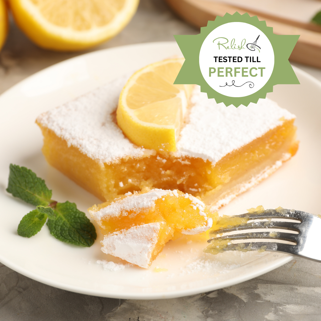 Lemon Shortbread Bars – Relish Cooking Studio