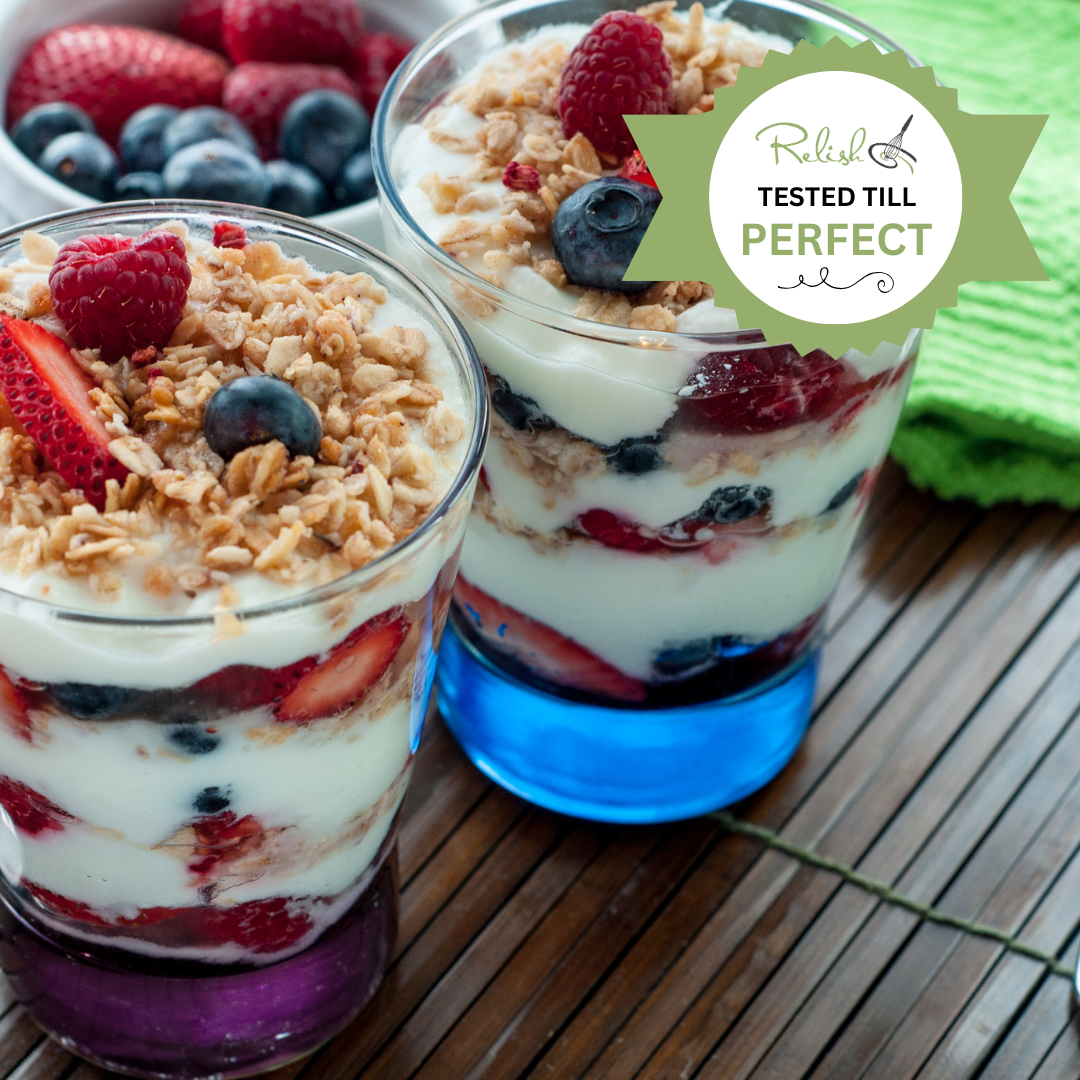 Dana Shortt's Maple Breakfast Fruit Crunch Parfaits – Relish Cooking Studio