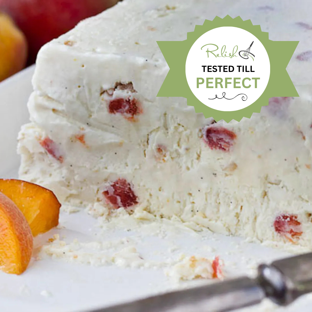 Peaches & Cream Semifreddo – Relish Cooking Studio
