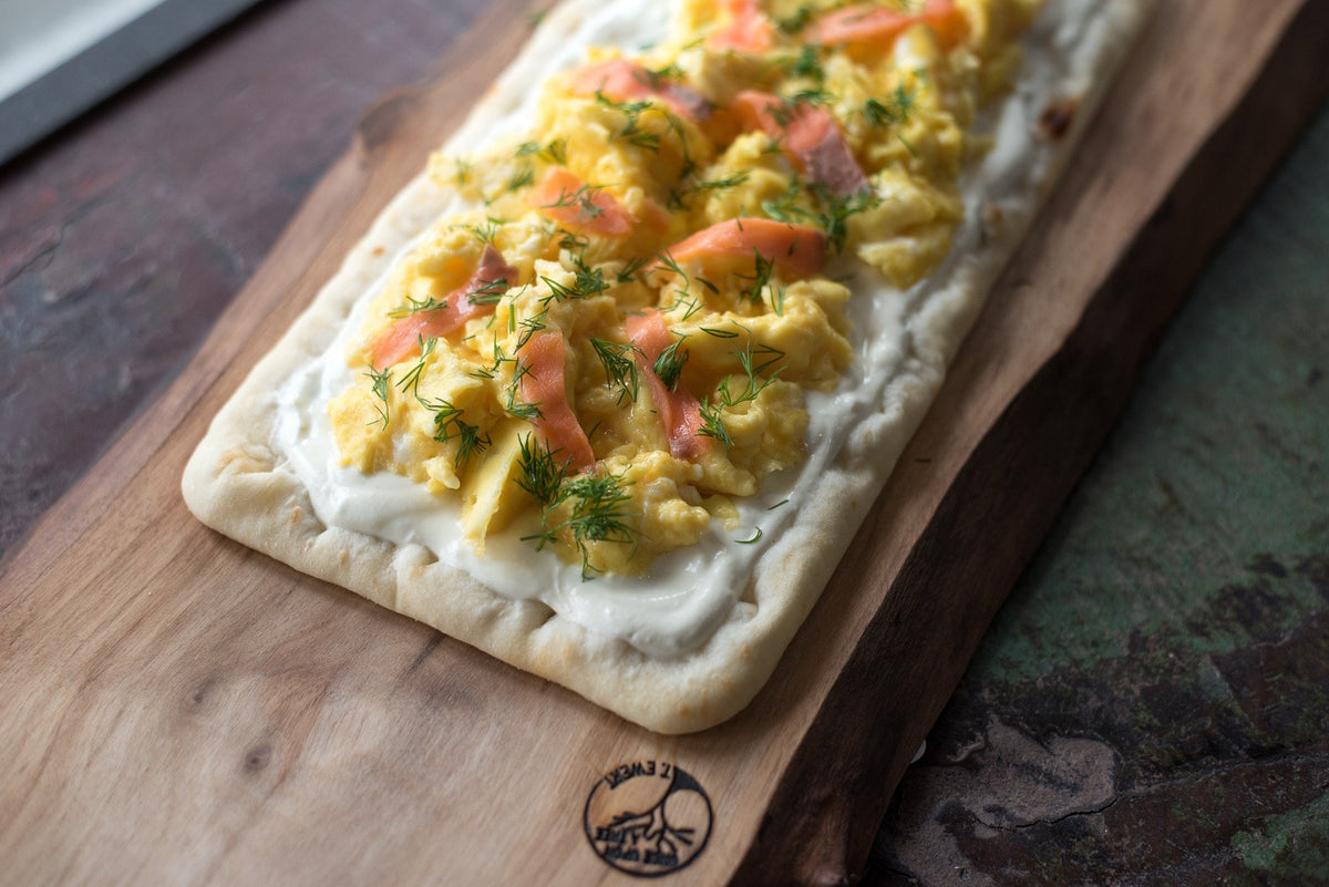 Scrambled Egg & Smoked Salmon Breakfast Pizza – Relish Cooking Studio