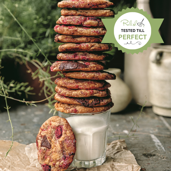 Chocolate Raspberry Ripple Cookies – Relish Cooking Studio