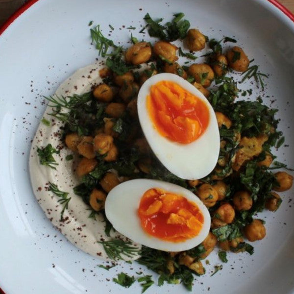 Harissa Roasted Chickpeas with Tahini Yogurt – Relish Cooking Studio