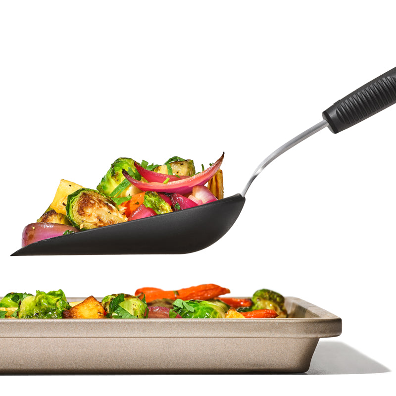 OXO Sheet Pan Scoop – Relish Cooking Studio