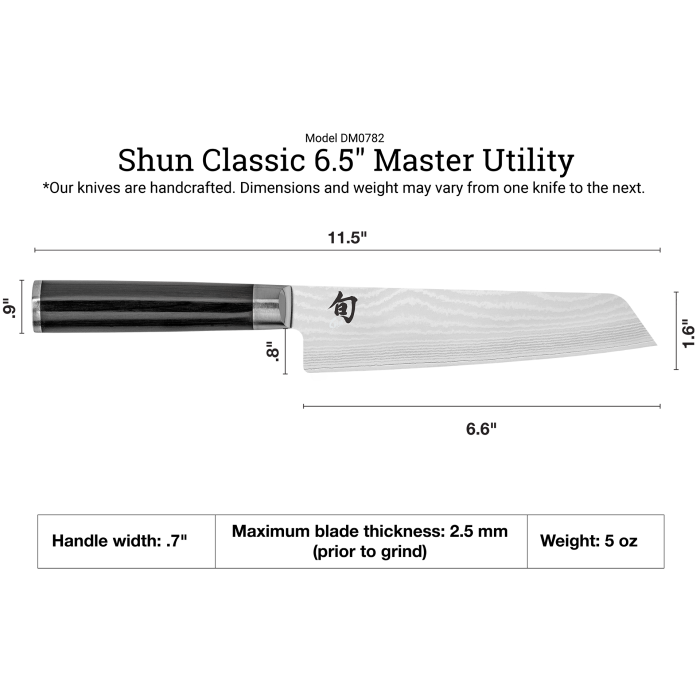 Shun Classic Master 6.5" Utility Knife – Relish Cooking Studio